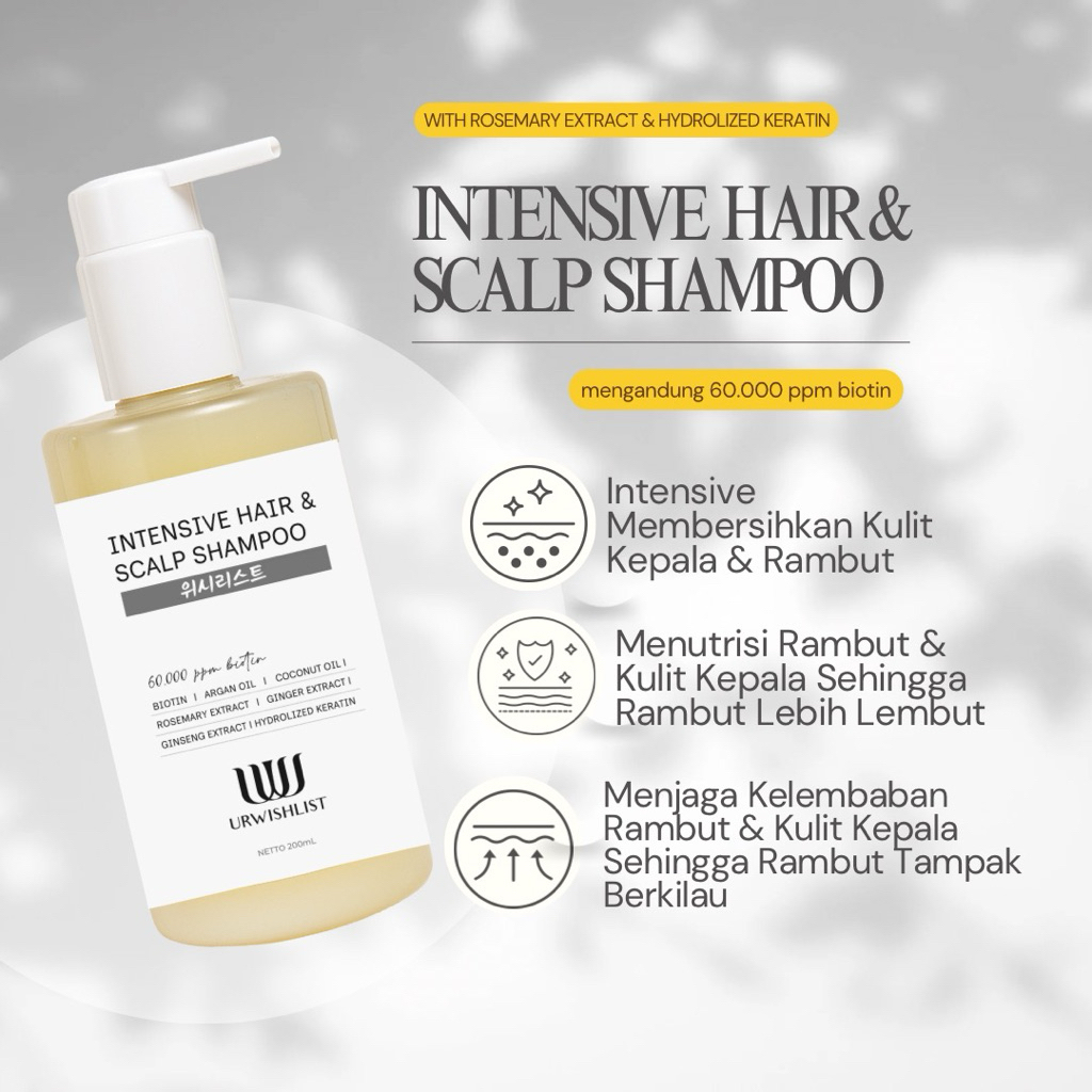 Jual KERATIN SHAMPOO | URWISHLIST INTENSIVE HAIR & SCALP SHAMPOO ...