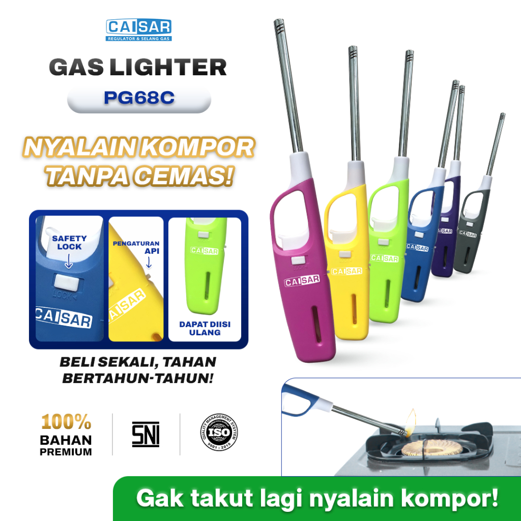 Jual CAISAR - Pemantik Kompor Gas PG-68C | Lighter Kompor Gas Korek Api Panjang Mancis (PG68C ...