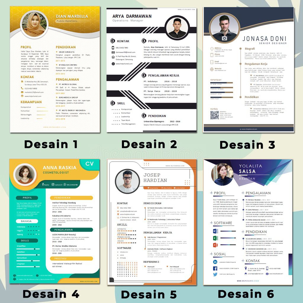 Jual jasa pembuatan CV | Desain CV | jasa CV | Surat lamaran kerja ...