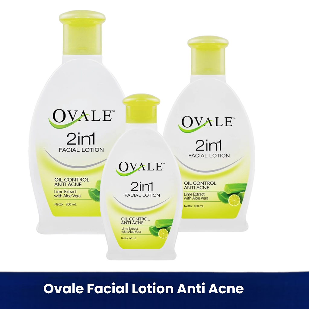 Jual Ovale 2 in 1 Facial Lotion Oil Control Anti Acne Lime Extract 60ml ...