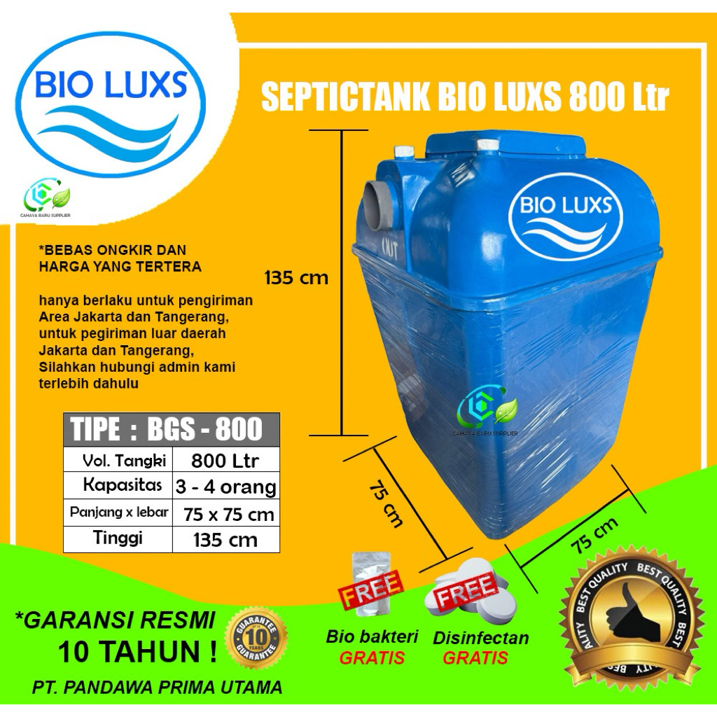 Jual Septic Tank biotech, biofil, bioluxs type BGS 800 liter | Shopee ...