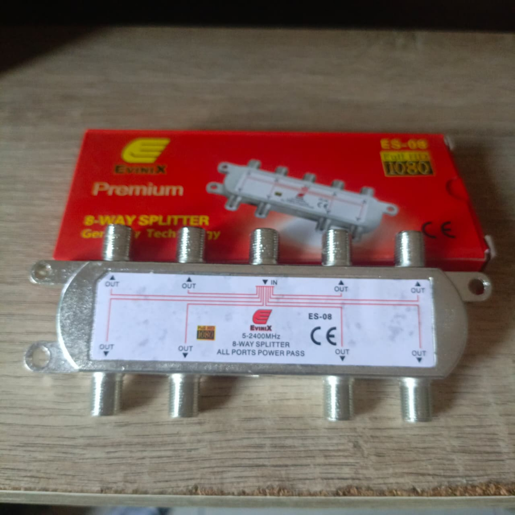 Jual Untuk TV Kabel UHF Parabola Skyview SV01-08 Splitter 8 Way ...