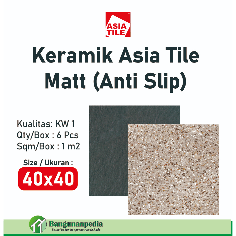 Jual Keramik Lantai Asia Tile Oscar / Omega 40x40 Matt Tidak Licin Anti ...