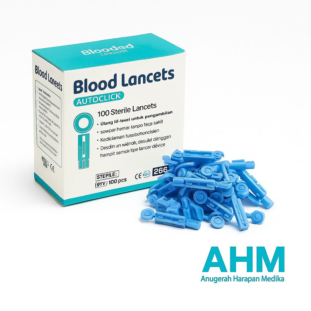 Jual Blood Lancet 28G Autoclick 100 Pcs – Jarum Tes Gula Darah Steril ...