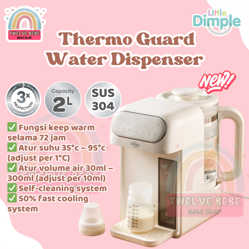 Jual [NEW] Little Dimple Water Dispenser Thermo Guard 2L / Smart ...