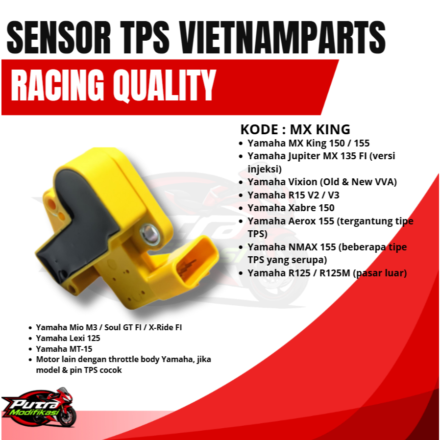 Jual SENSOR TPS Racing vietnampart Mx-King R15 v2 Nmax OLD Xabre soul ...