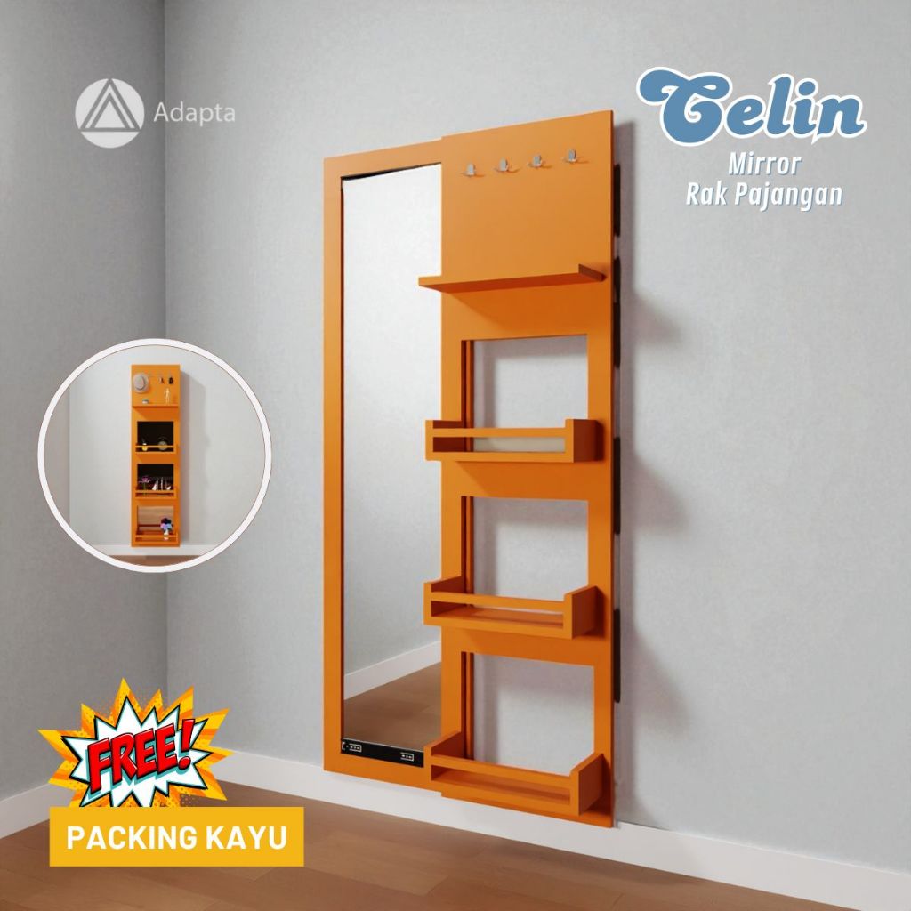 Jual Adapta -Mirror Cermin Hias Tinggi 100 cm -Mirror Cermin Hias ...