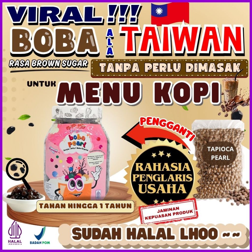 Jual BobaTapiocaPearlSiapSajiPerpaduan BROOKFARM Susu UHT Original ...