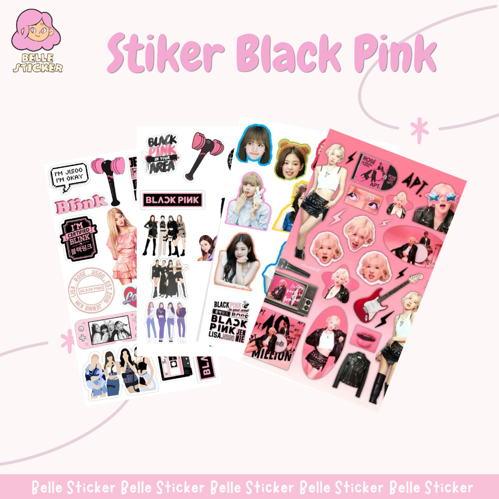 Jual Stiker Aesthetic Black Pink MCT Sticker Laptop Sticker Tumblr ...