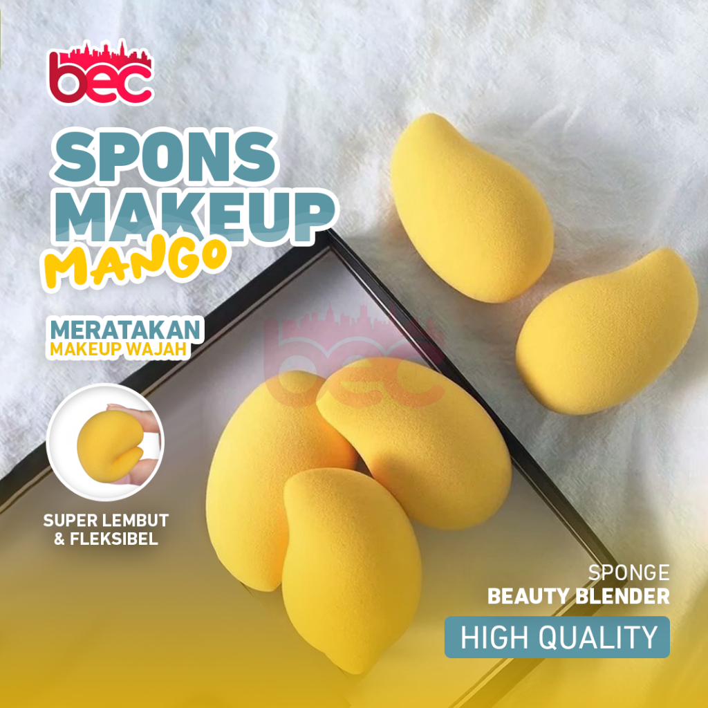 Jual [BEC] Beauty Blender Mango Spons Foundation Makeup 1pcs / Spons Mangga Super Lembut / Puff ...