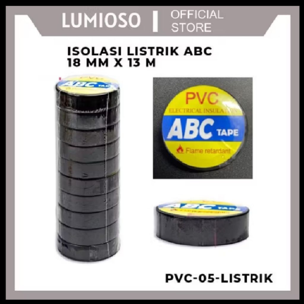 Jual Isolasi listrik tebal warna hitam - 1 slop isi 10 pcs/PVC ...