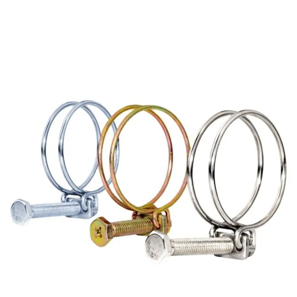 Jual HARGA GROSIR Klem Selang kawat Baja Stainless Steel Kuning Putih ...