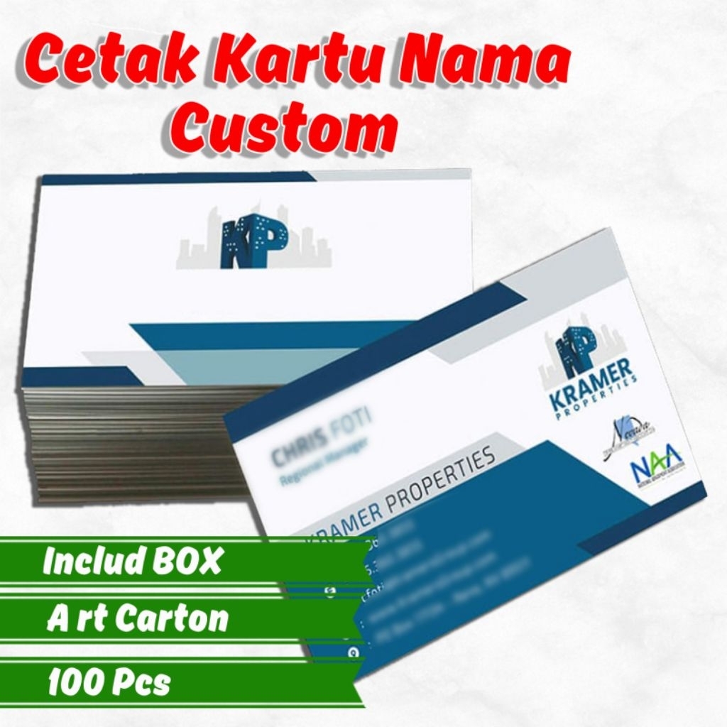 Jual Print cetak Custom Kartu Nama Business Card Murah 100/lbr | Shopee ...