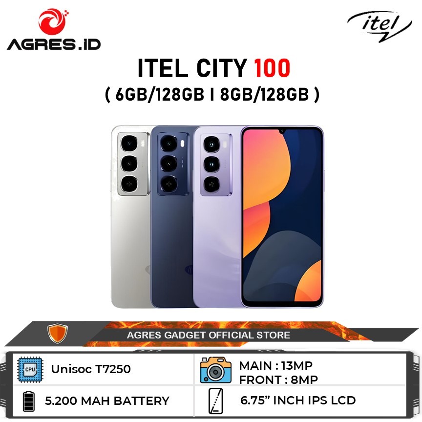 Jual ITEL City 100 6GB/128GB I 8GB/128GB Garansi Resmi Indonesia | Shopee Indonesia