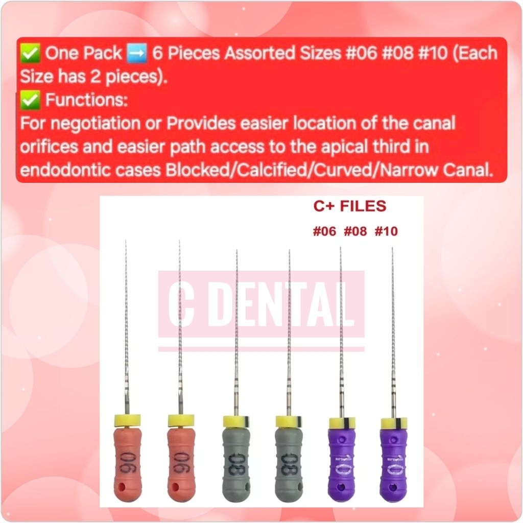 Jual [6 Pcs] Endo C+ Files Glide Path Negotiation Blocked/Calcified ...