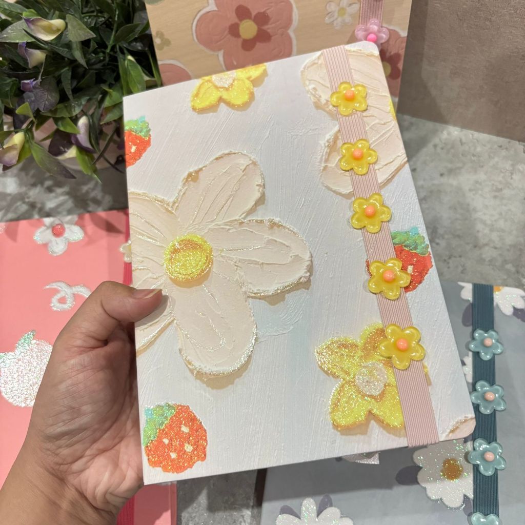Jual A5 MIKIREI Colourful Flower 3D Diary | Buku Tulis Aesthetic Bunga ...