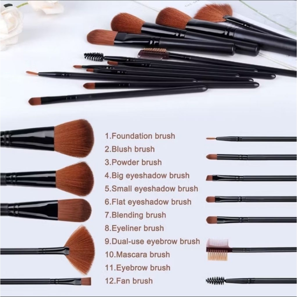 Jual kuas make up set,brush makeup,kuas make up tabung | Shopee Indonesia