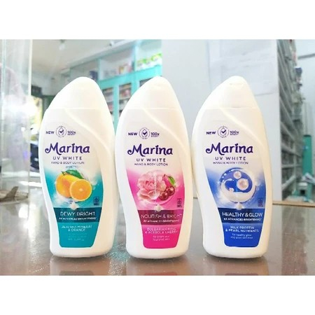 Jual (READY STOK) MARINA HAND BODY LOTION HEALTHY GLOW BIRU 92 ML ...