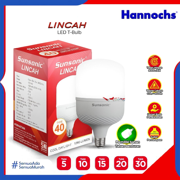 Jual Lampu SUNSONIC LINCAH 15W / Led SUNSONIC LINCAH / BOHLAM LED 15W ...