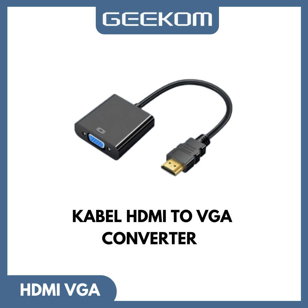 Jual Geekom Converter Hdmi To VGA Kabel Konvertor Projector To TV Laptop PC Adapter Konektor ...