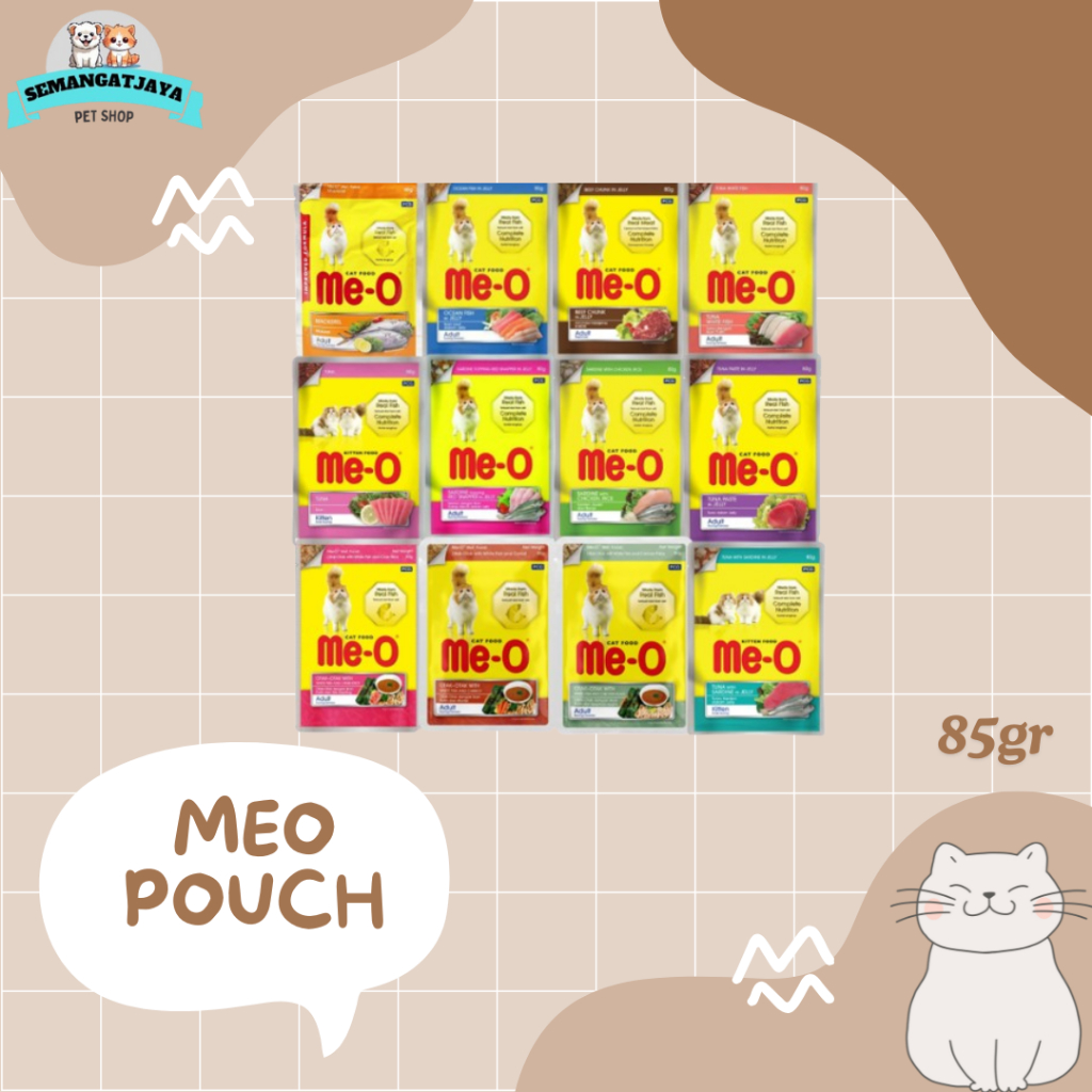 Jual MeO Pouch Cat Food 80gr 1 Box isi 12 Pcs - Makanan Kucing Basah ...