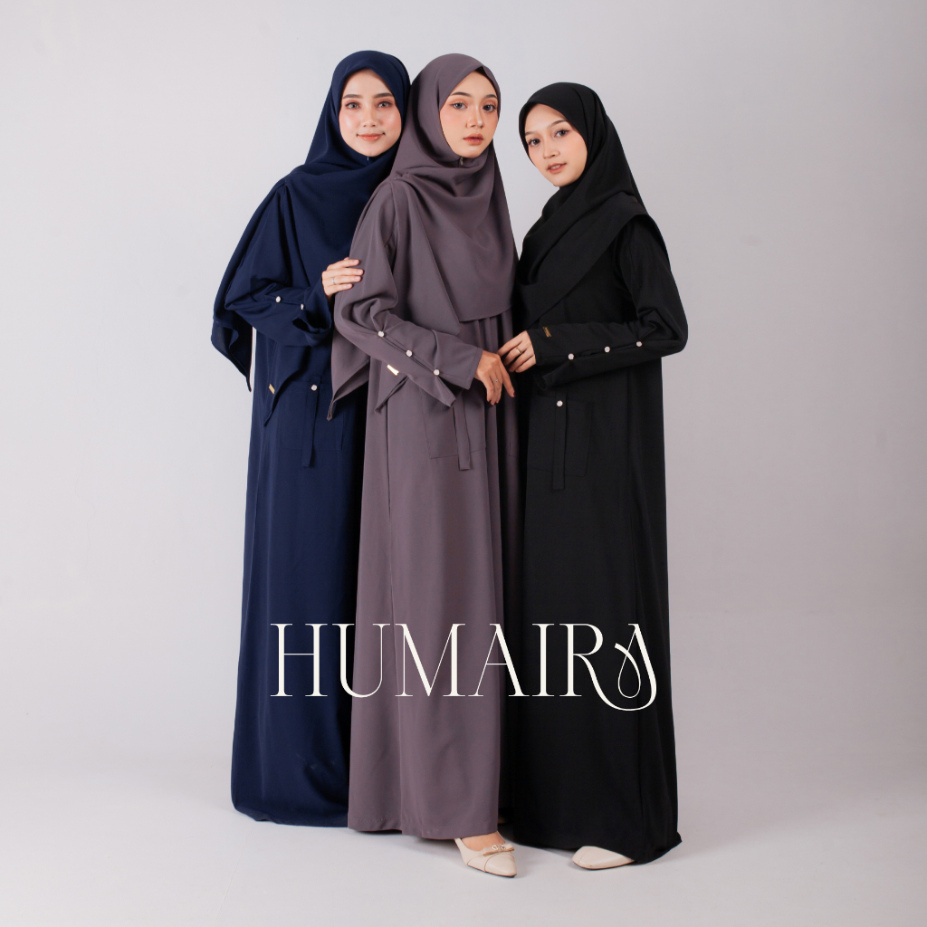 Jual Humaira Abaya Set Anti UV ( Gamis Umroh Haji Abaya Syar'i Malay Set Kerudung Bahan Anti UV ...