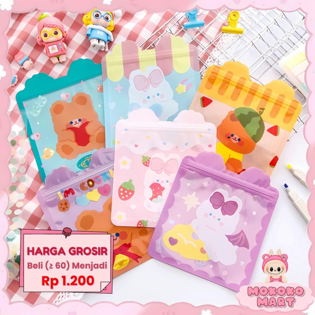 Jual MM Plastik Ziplock Lucu Packing Biscuit Permen Makanan Mini ...
