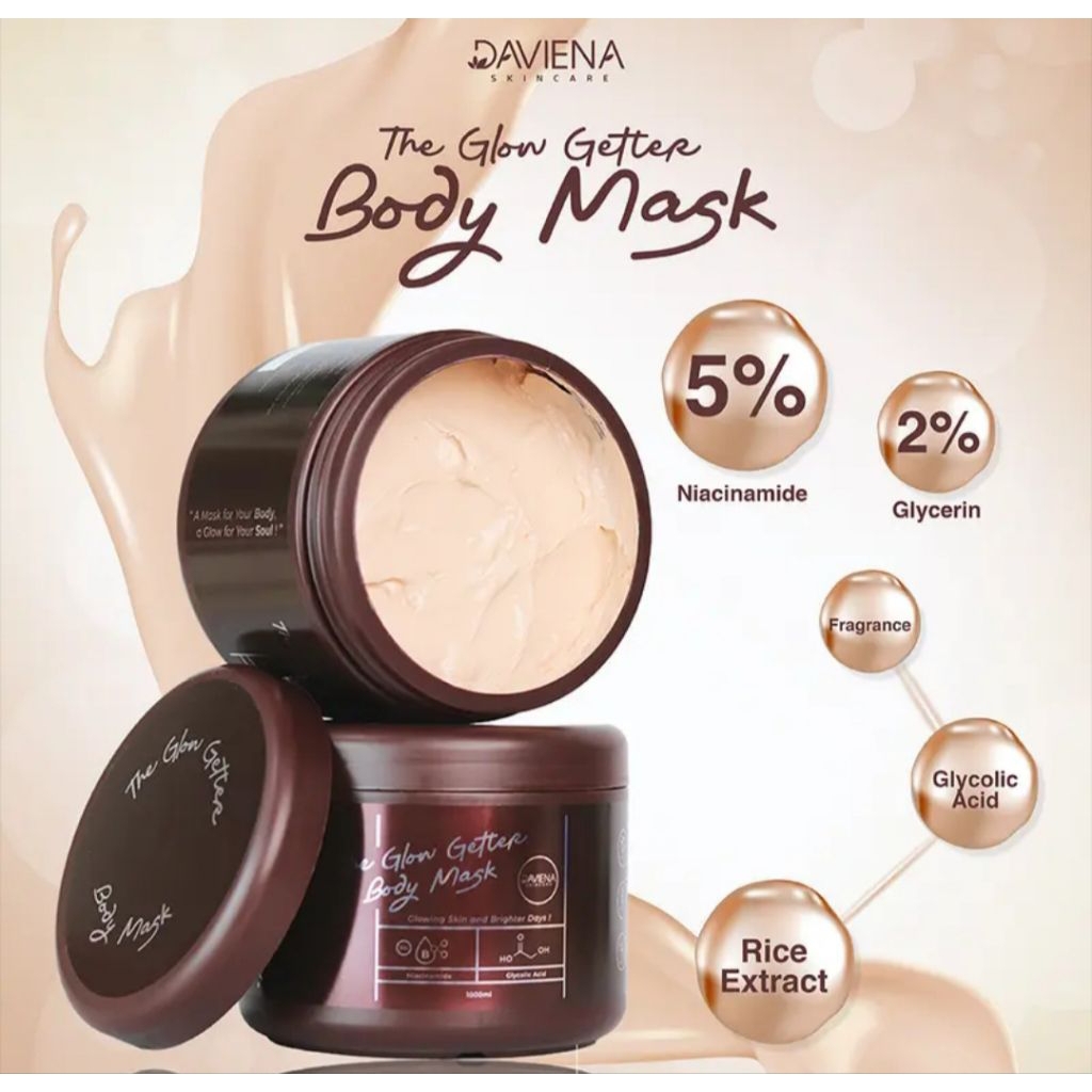Jual DAVIENA BODY MASK the glow getter | Shopee Indonesia