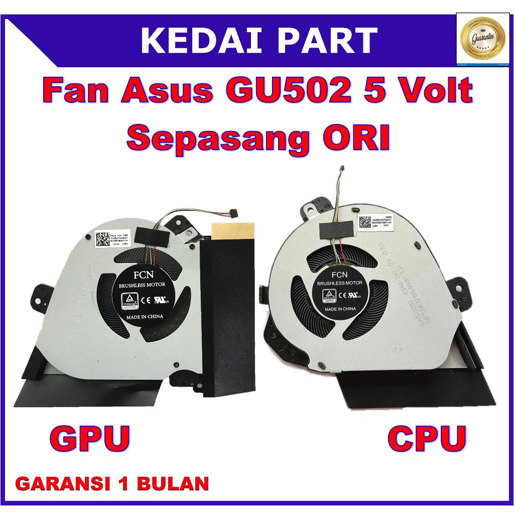 Jual Fan Asus ROG Zephyrus GU502D GA502DU GX502GV G15 M15 5V Sepasang ...