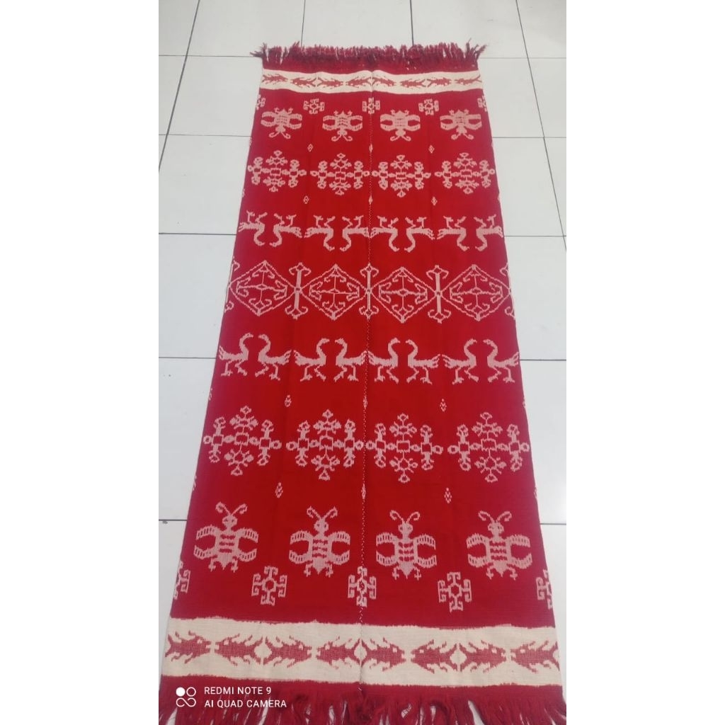 Jual Tenun Sumba Timur - Merah (Original Premium) | Shopee Indonesia