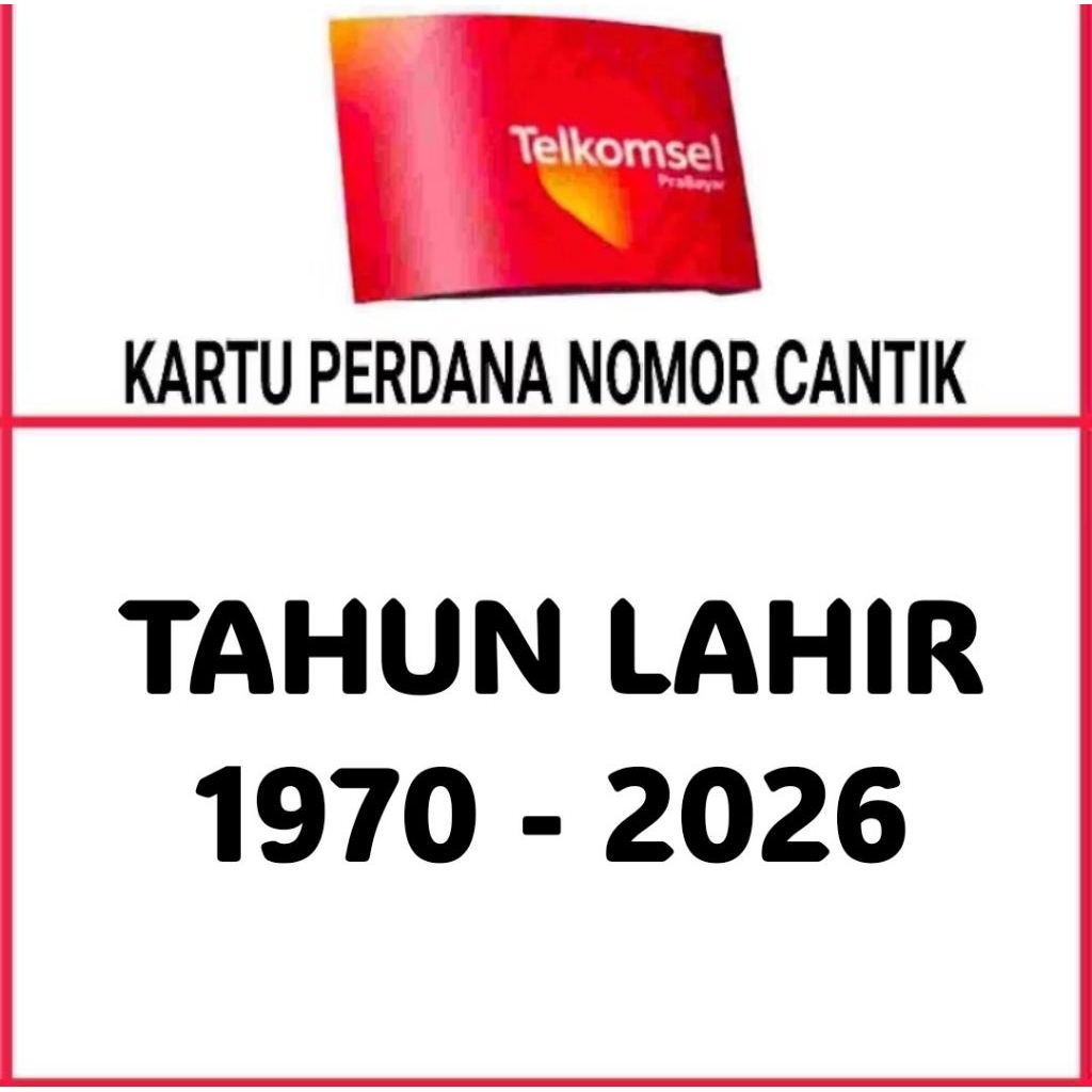 Jual Kartu Perdana Nomor Cantik Telkomsel Simpati Seri Tahun 1970 1971 1972 1973 1974 1975 1976 ...