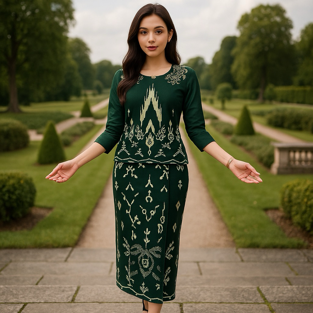 Jual 0001-Setelan+baju+Rok(Kombinasi Satin)wanita/kondangan | Shopee ...