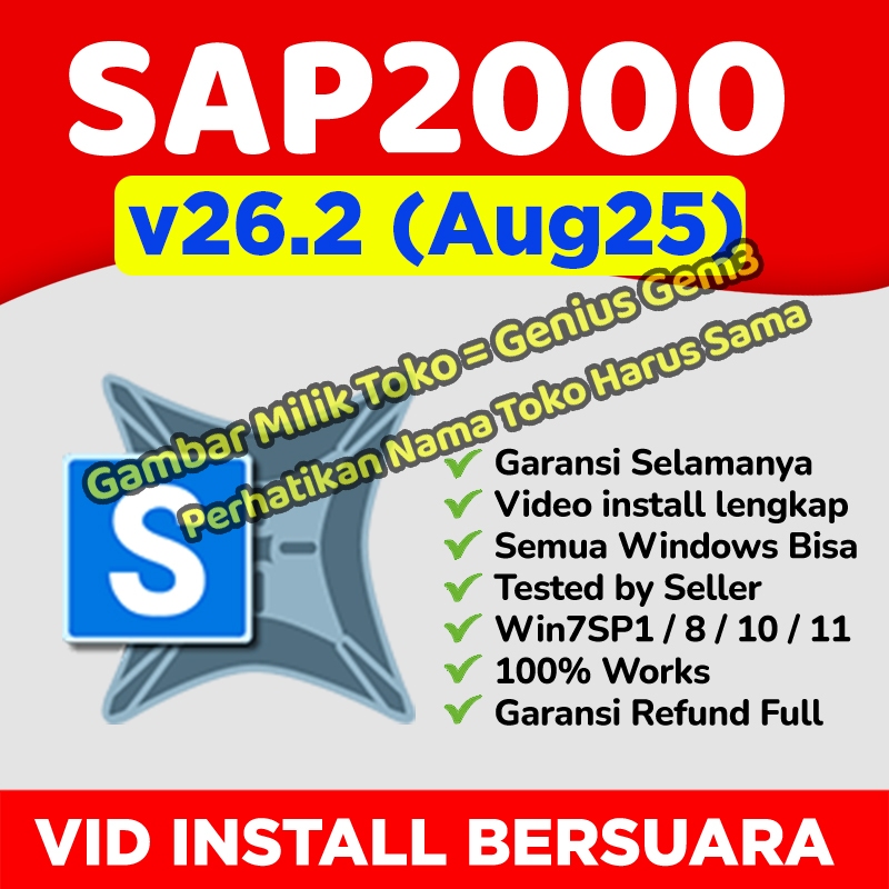Jual SAP2000 v26 CSI WIN FULL VERSION | Shopee Indonesia