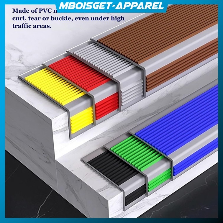 Jual MBOISGET - SAFETY BENTUK L PVC Stair Nosing for Tangga with Anti ...