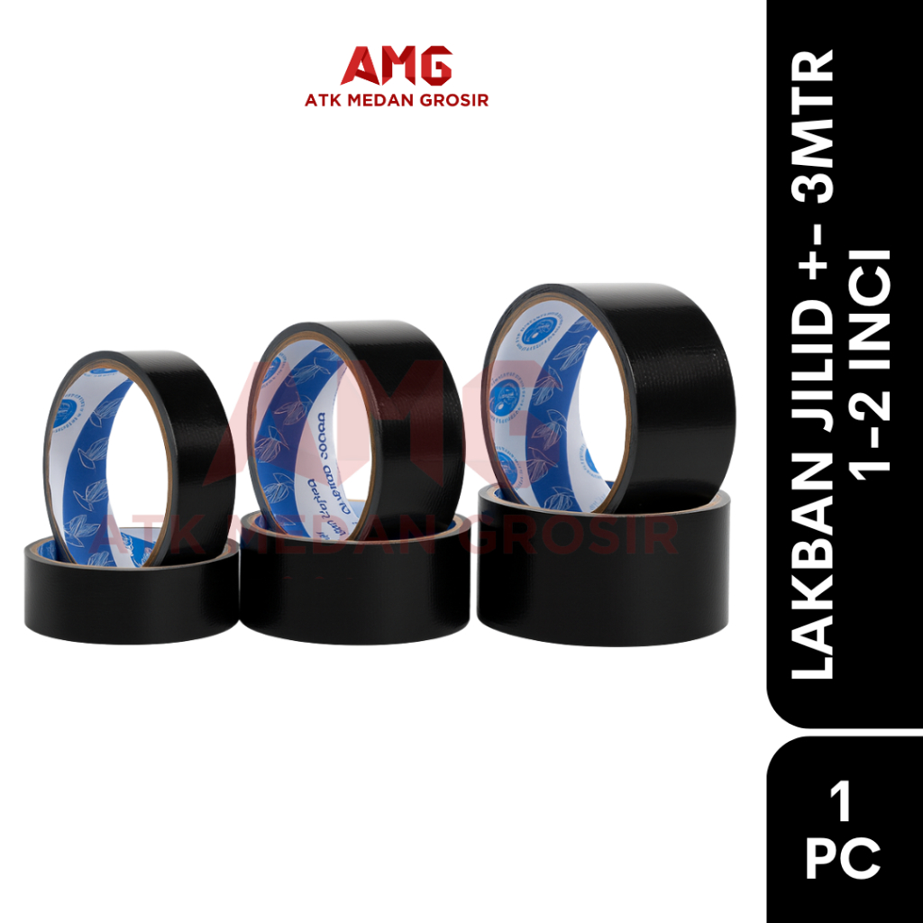 Jual LAKBAN HITAM BERBAGAI UKURAN PANJANG +- 3 METER JILID | Shopee ...