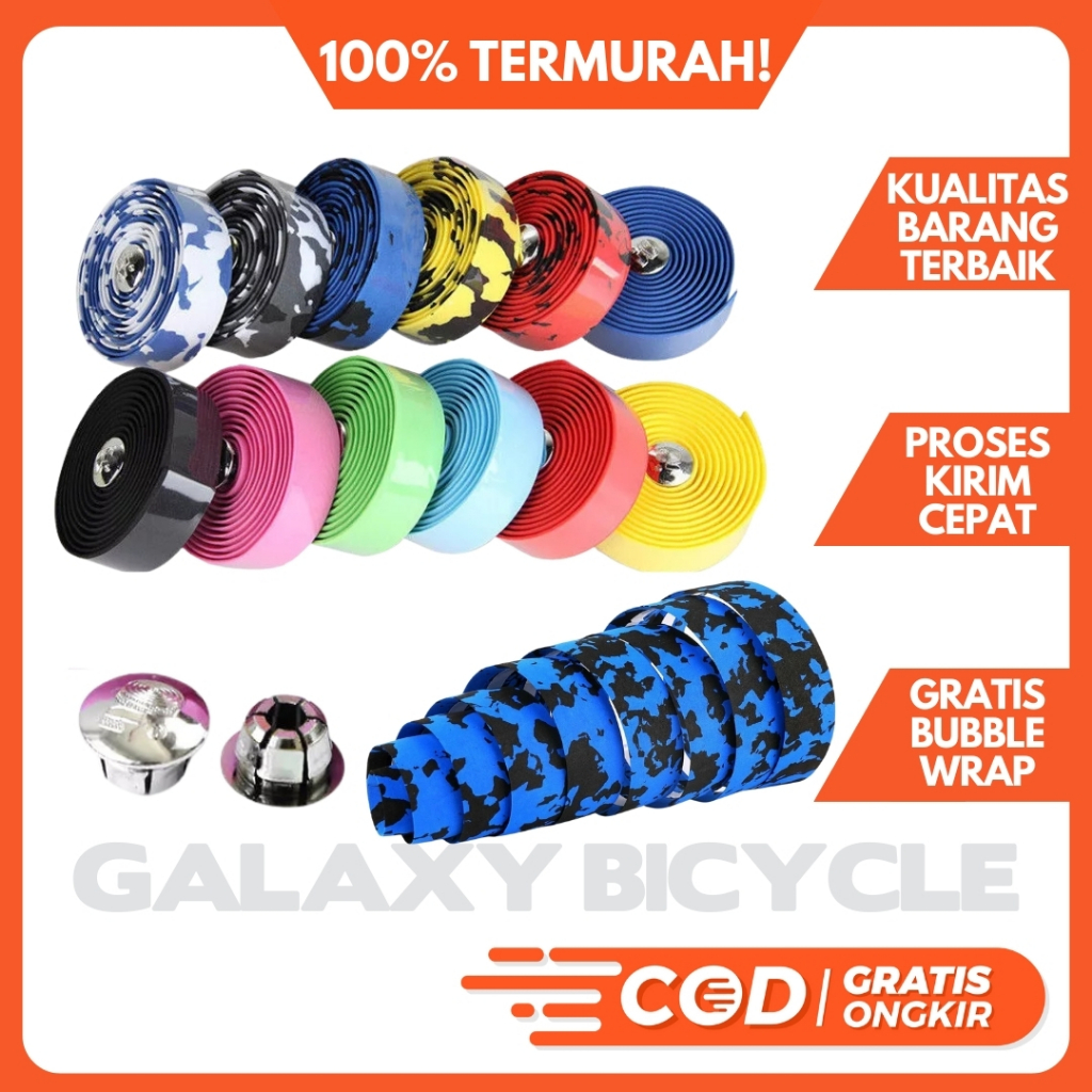 Jual 2 Roll Bartape Handlebar Sepeda Balap Fixie Dropbar Hand Grip ...