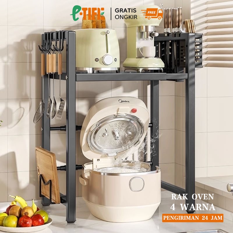Jual E-TIFE Rak Microwave Oven Rak Rice Cooker Rak Serbaguna Dapur Rak ...