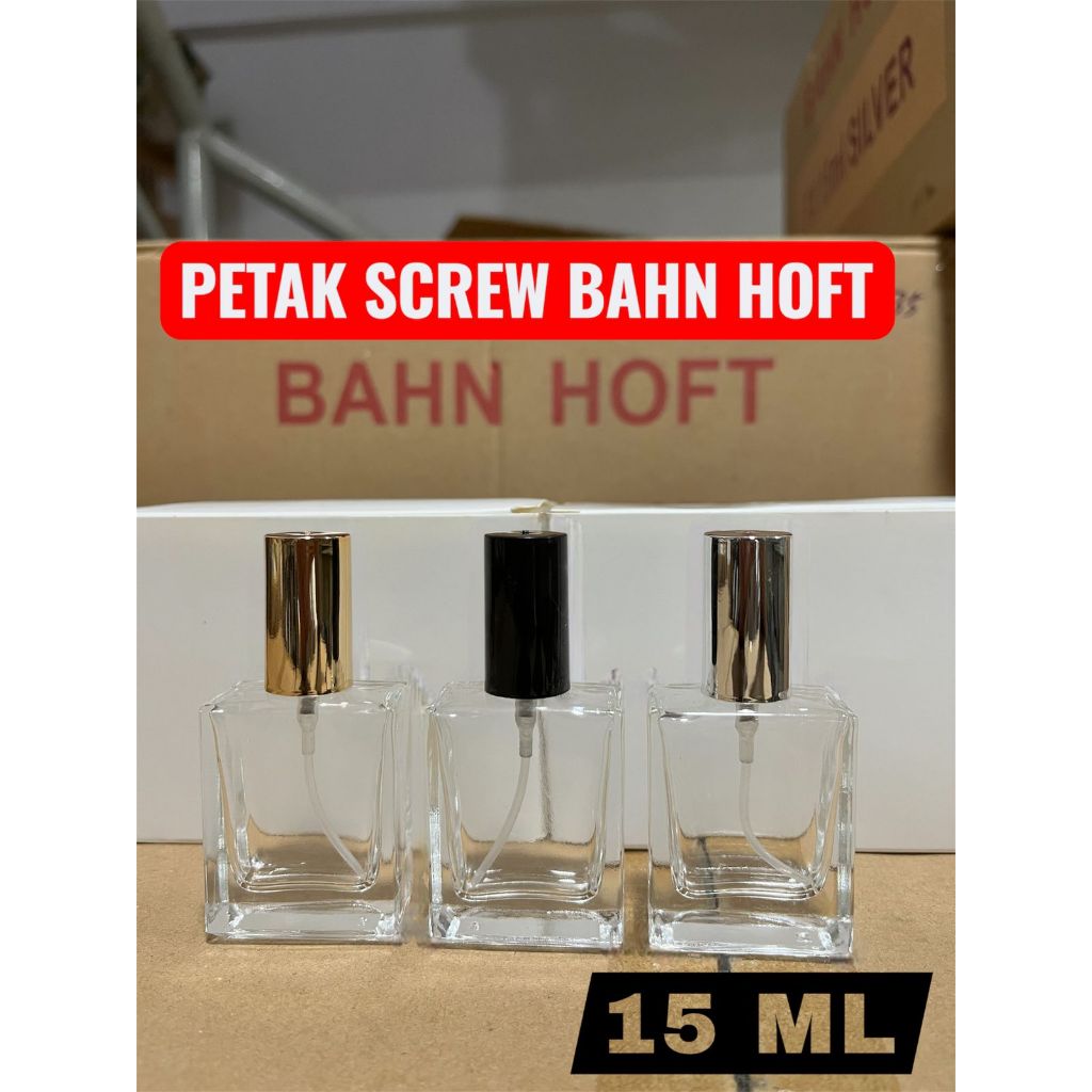 Jual ( 1 LUSIN )PETAK SCREW 15 ML KEMASAN DRAT UNTUK ISI ULANG PARFUM ...