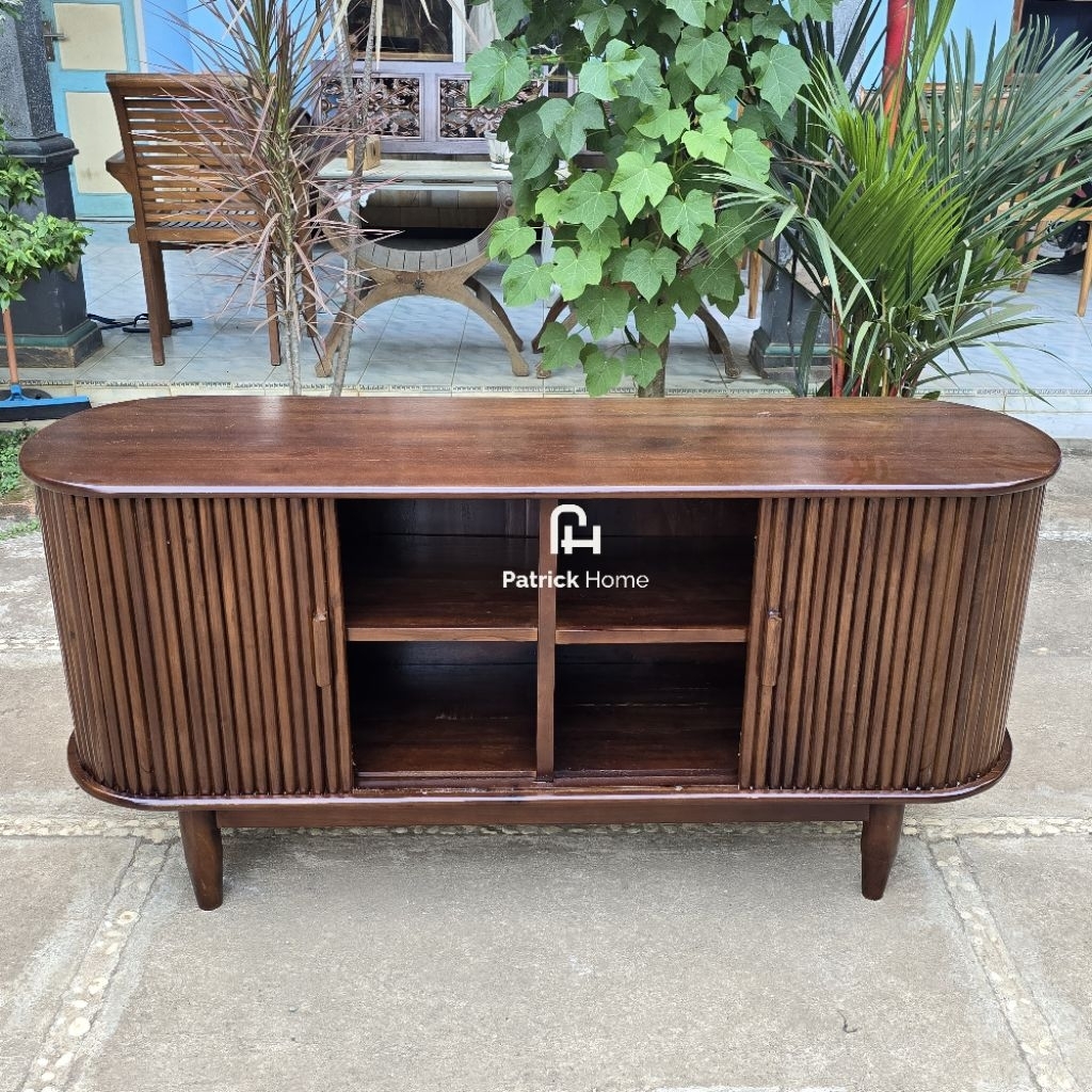 Jual Meja cabinet meja tv pintu sliding bufet TV retro meja tv retro ...
