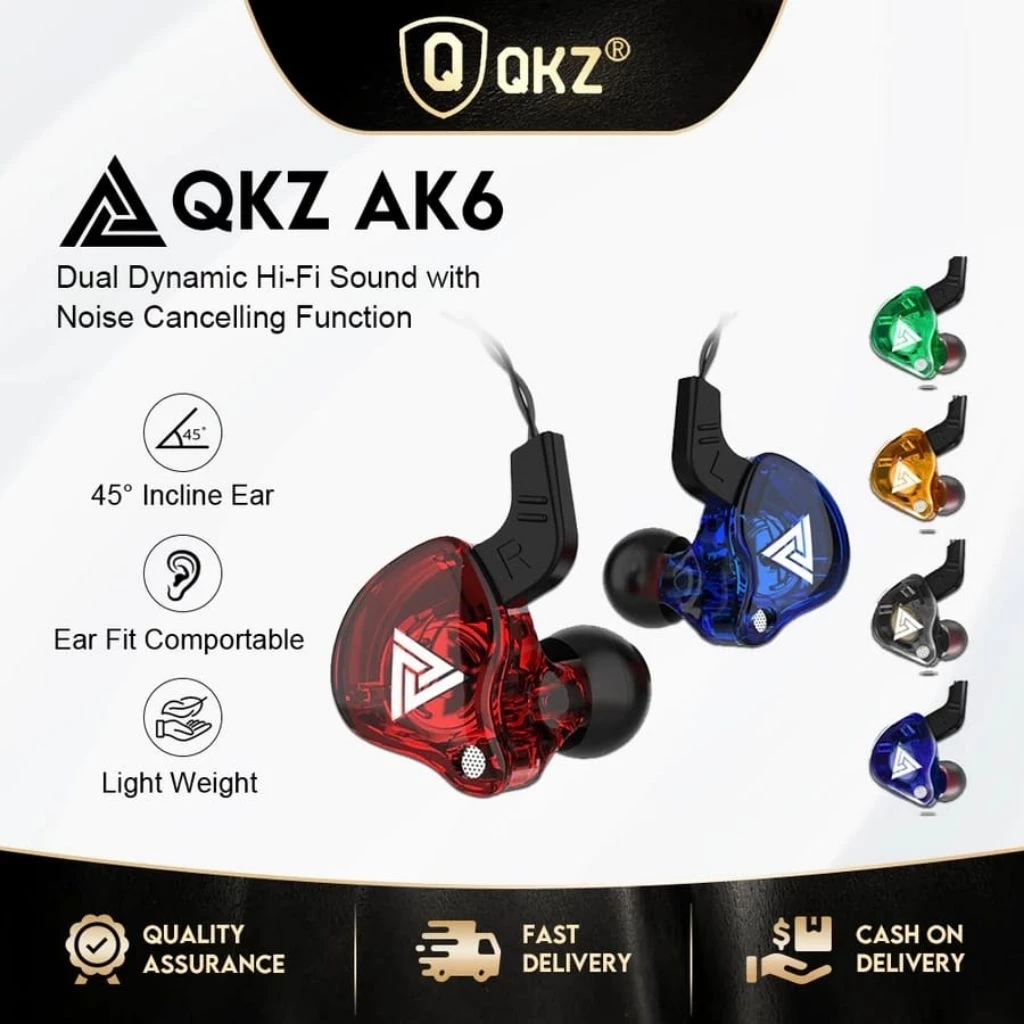 Jual AK6 QKZ Earphone Gaming AK-6 QKZ AK 6 100% Original Sport Running ...
