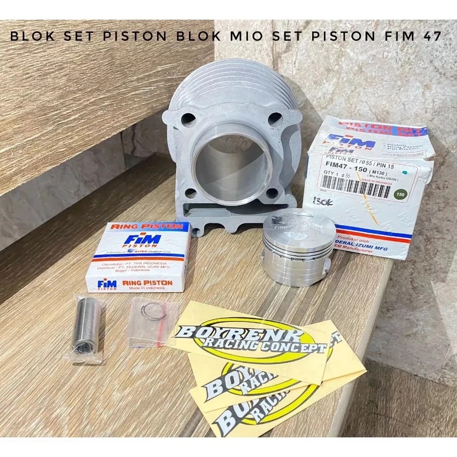 Jual CYLINDER BLOK MIO SPORTY BORE UP PISTON 53.5 54 54.5 55 PIN 15 ...