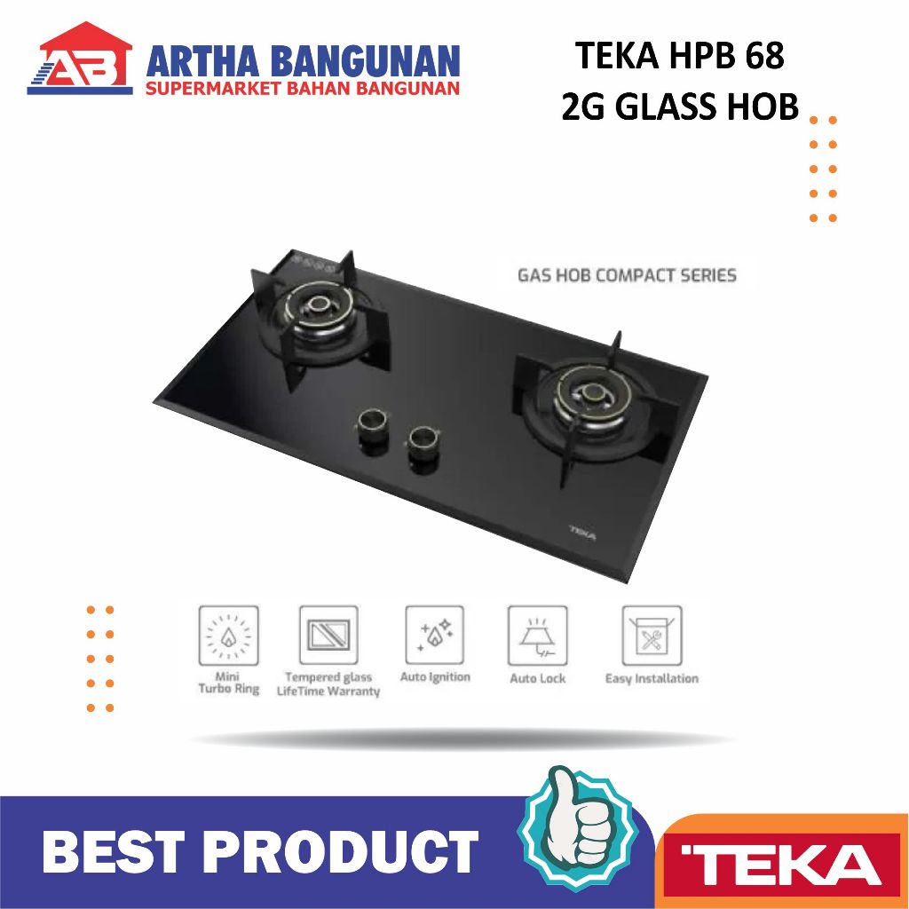 Jual LINEA TEKA HPB 68 2G KOMPOR TANAM GAS 2 TUNGKU GLASS HOB | Shopee ...