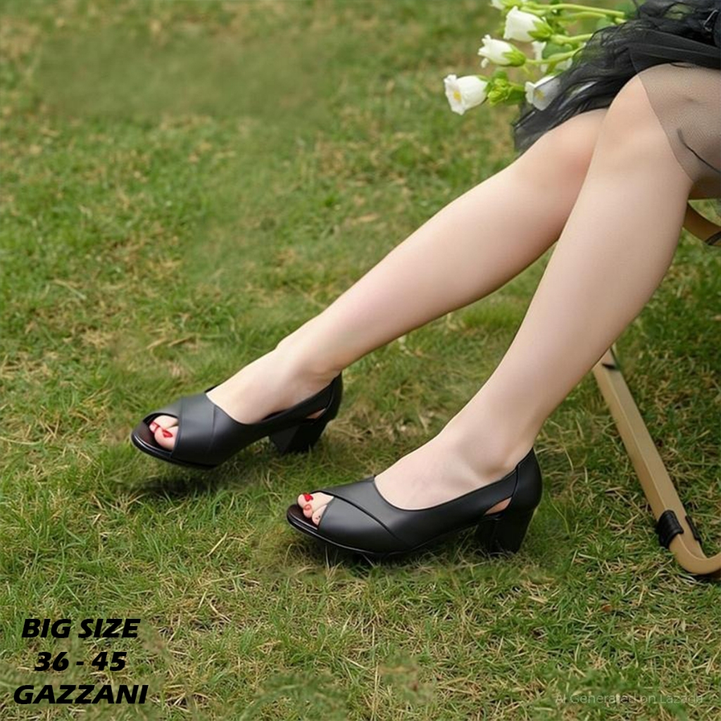 Jual Oversize High Heels Wanita Gzn 1101 Hitam Sepatu Wanita Gazzani ...