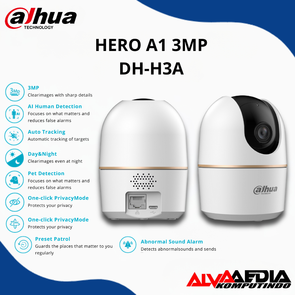 Jual DAHUA CAMERA HERO A1 WIRELESS 3MP DH-H3A | CCTV DAHUA WIRELESS ...