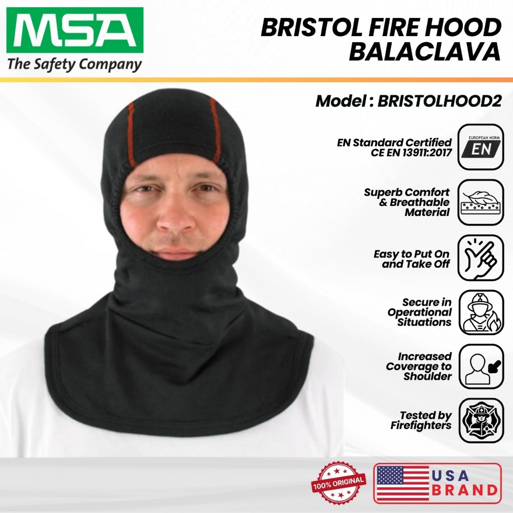 Jual MSA BRISTOLHOOD2 Fireman Hood / Balaclava Nomex | Tudung Pemadam ...
