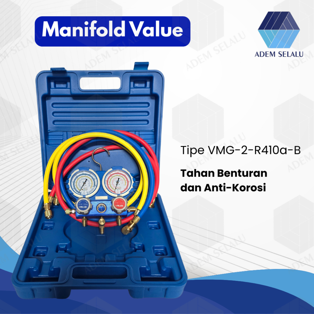 Jual Manifold Value R410a R32 VMG-2-R410a-B | Testing Manifold Box ...