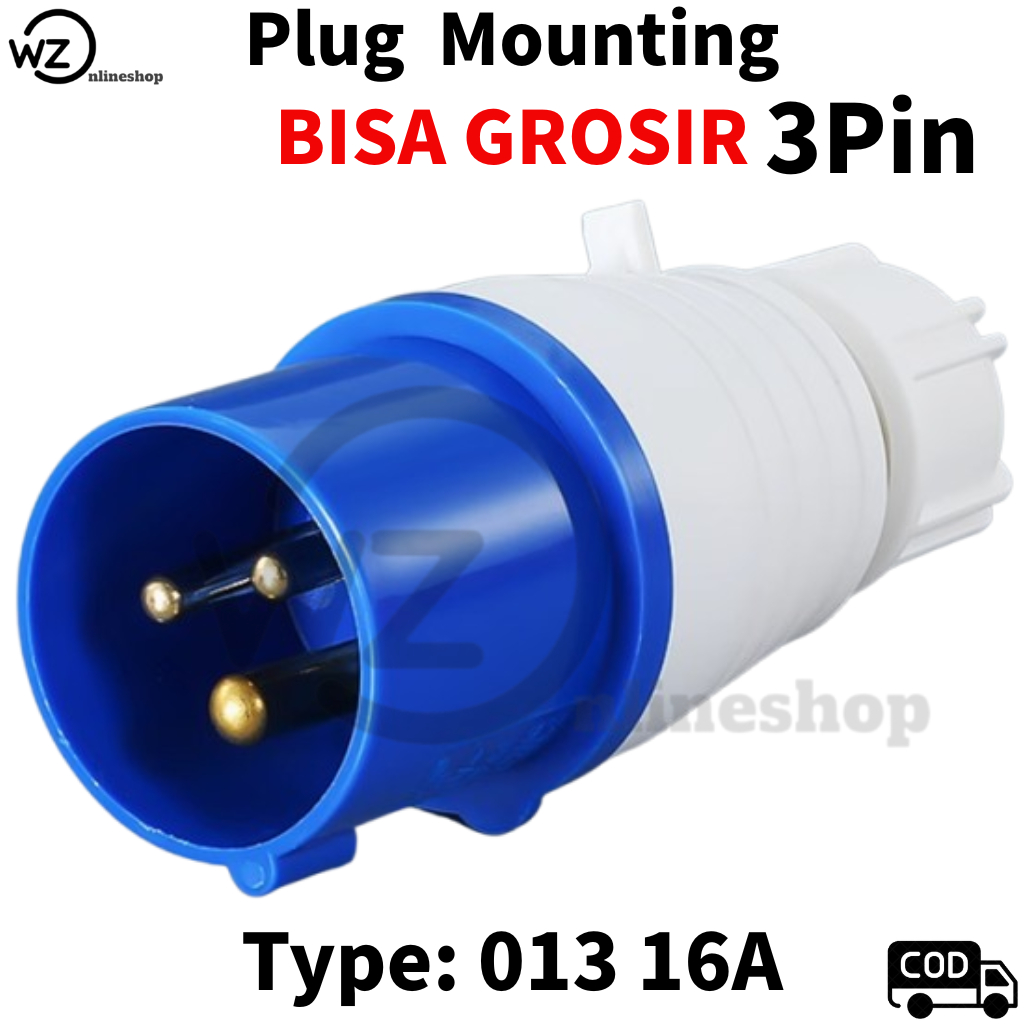 Jual Plug Mounting Industrial Plug 3 Pin 16A 013 | Shopee Indonesia