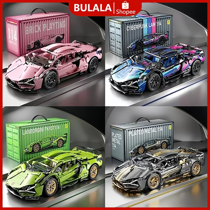 Jual BULALA Mainan mobil Ferrari Bricks Edukasi Block besar Lamborghini ...