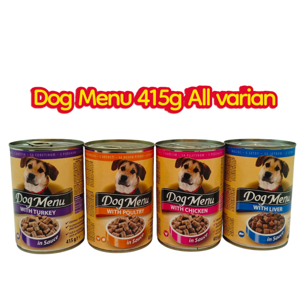 Jual Dog Menu With Beef Sauce Dus 415gr Makanan Anjing Basah | Shopee ...