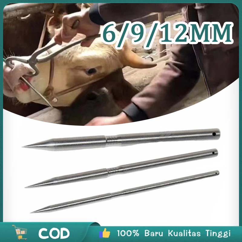 Jual Jarum Tindik Hidung Sapi Alat Tindik Hidung Sapi 6mm 9mm 12mm ...